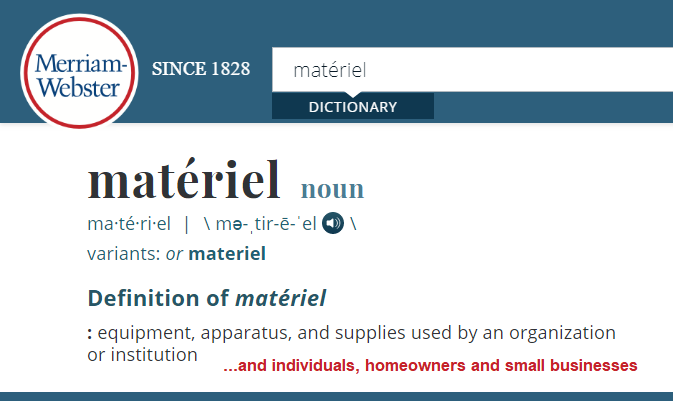 Matériel: Expanded Definition - MyPropertyID